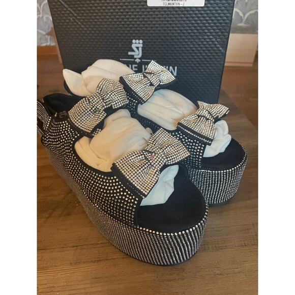 SJ Shane Justin | Shoes | In Box Sj Shane Johnson Rhinestone Bow ...